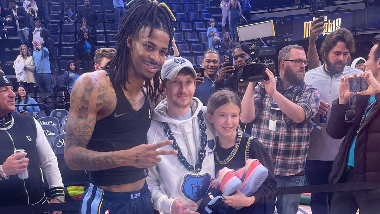 Ja Morant Gives 11-Year-Old Grizzlies Fan a Jersey and Sneakers